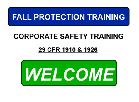 PowerPoint Fall Protection Cornett S Corner