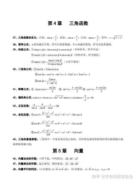 高中数学知识点 知乎