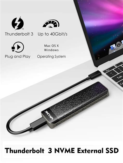 Wavlink Thunderbolt 3 Ssd Enclosure Type C Thunderbolt 3 Nvme Pcie M