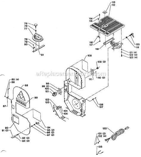 Understanding The Delta Band Saw Exploring Its Parts Diagram