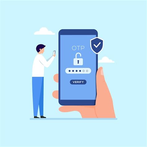 Authentification Par Otp Et Vérification Sécurisée Vecteur Premium