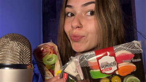 Asmr Gummy Candy Mukbang💛 Mouth Sounds And Whispering Youtube