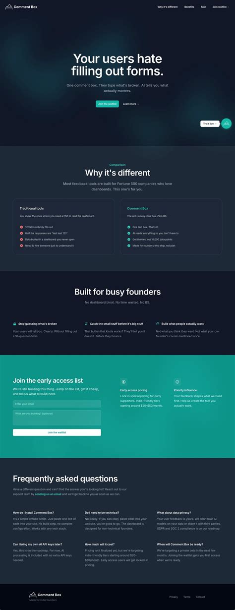 Comment Box Simple User Feedback With Ai