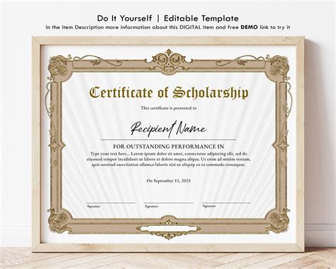 Merit Certificate Template