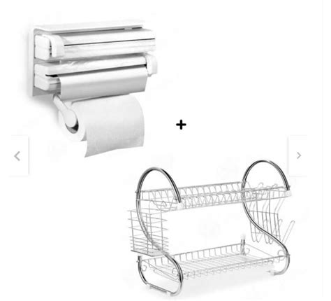 Ripley ESCURRIDOR ORGANIZADOR DE PLATOS PORTA PAPEL TRIPLE ROLLO
