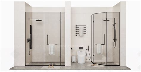 现代极简淋浴房su模型下载【id1147934919】知末su模型网