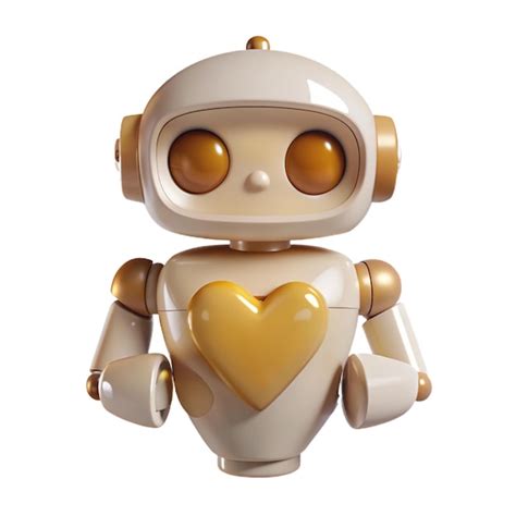 A Robot With A Heart On Its Chest Premium Ai Generated Psd