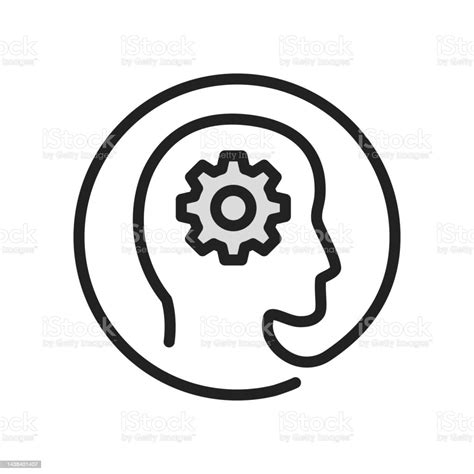 Human Brain Setting Icon High Quality Coloured Vector Illustration