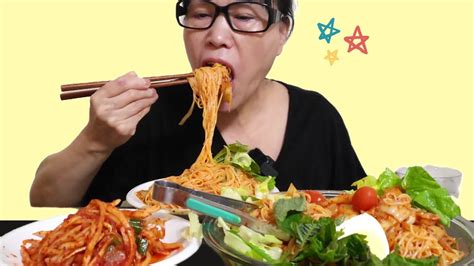 새콤달콤 김치비빔국수🔥 집밥먹방 Youtube