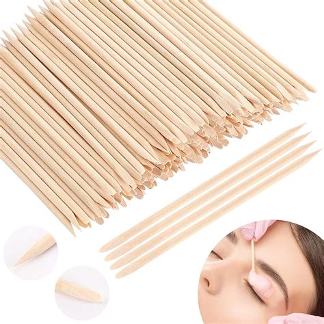 200 Pcs Eyebrow Wax Sticks Waxing Applicator Wood Wax Spatulas For