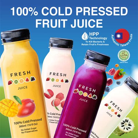 Authentic Taiwan Cold Pressed Fruit Juice Fresh 🍓🥝🍊🍉🍇juice