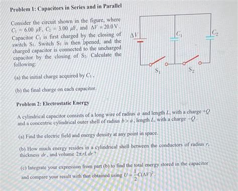 Solved Problem 1 Capacitors In Series And In Parallel
