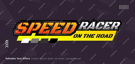 Premium Vector Racing Style Editable Text Effect