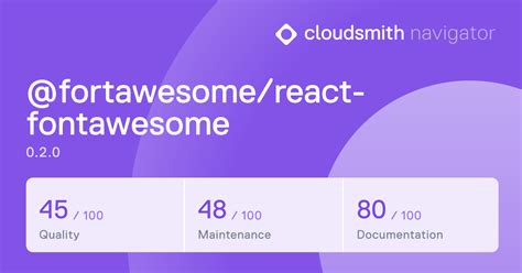 Fortawesomereact Fontawesome 020 Npm Package Quality