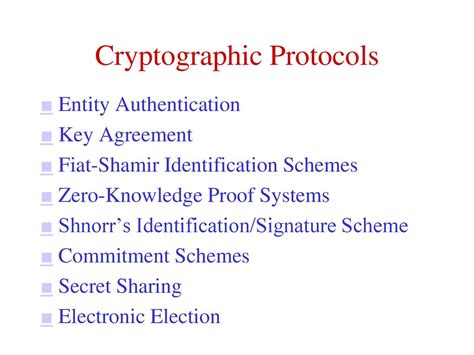 Cryptographic Protocols Ppt Download