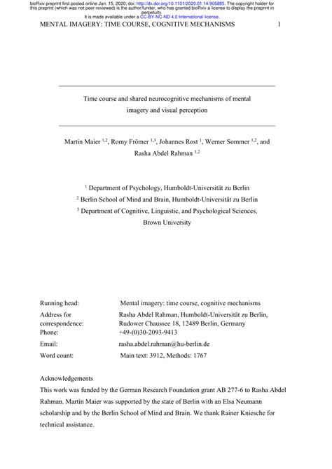 PDF Time Course And Shared Neurocognitive Mechanisms Of Mental
