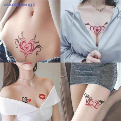 Abongbang1 10pcs Hot Sex Slut Queen Waterproof Temporary Tattoos Womb