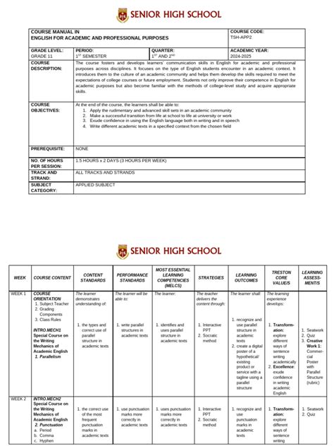 Course Manual In Eapp Pdf