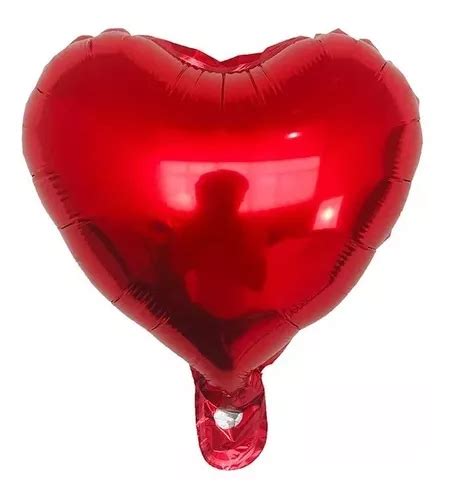 Kit 20 Balão Metalizado Coração Vermelho 10 Polegadas 20cm Mercadolivre