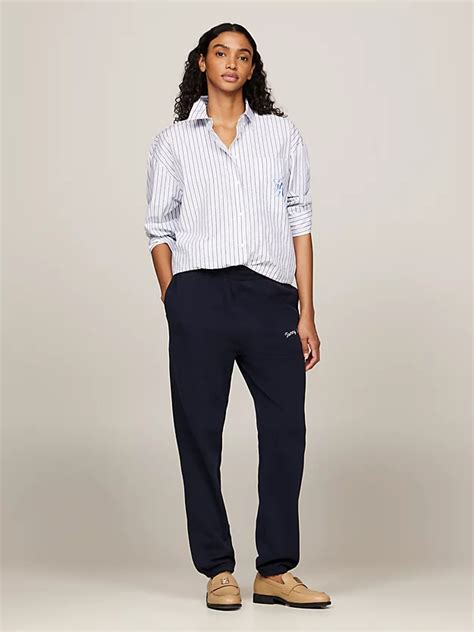 Jogger Met Logo En Boord Op De Broekspijp Blauw Tommy Hilfiger