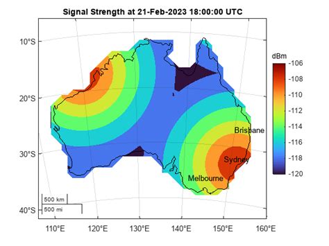 Coverage Maps For Satellite Constellation Matlab And Simulink