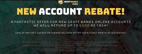 Geoff Banks Sign Up Offer Refund Up To £500 As Cash