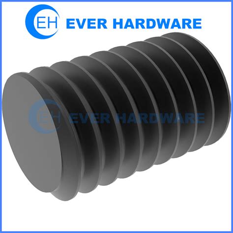 M12-1.75 Hex Socket Flat Point Set Screw DIN 913 Steel Black Oxide 45H