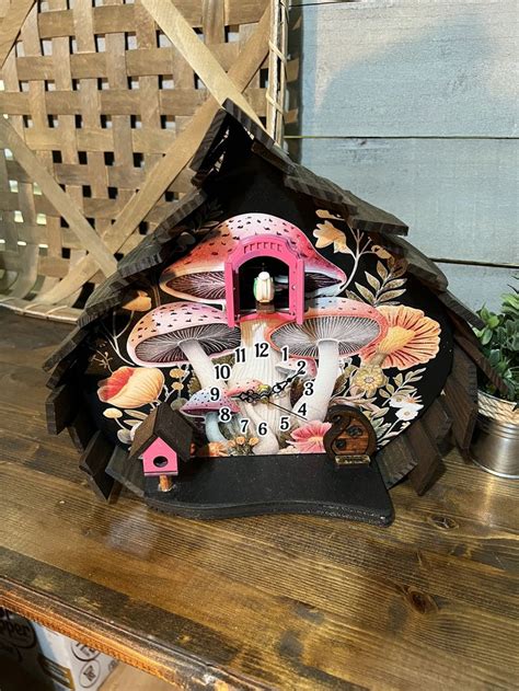 Cuckoo Clock Unique Cuckoo Clock Mushroom Decor Mushroom Clock