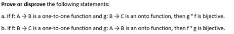 Solved Prove Or Disprove The Following Statements A Iff A Chegg