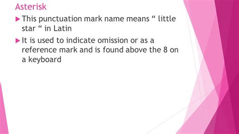 Asterisk Punctuation Marks