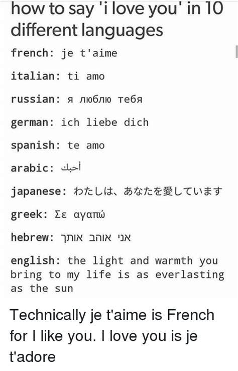 I Love You In Different Languages