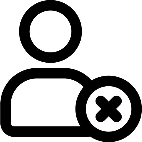 Delete Person Outlined Interface Button Vector Svg Icon Svg Repo