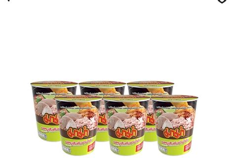 มาม่าคัพ บะหมี่กึ่งสำเร็จรูป รสหมูสับ ต้มยำน้ำข้น 60 กรัม X 6 ก๋วย