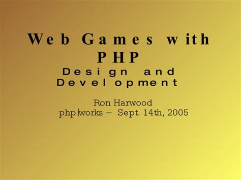 Php Games Ppt