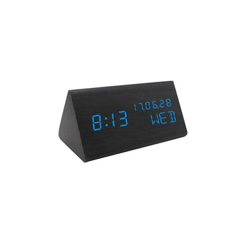 Eco Friendly Led Alarm Clock Voice Control Battery Backup 3 Alarm Settings Digital Alarm
