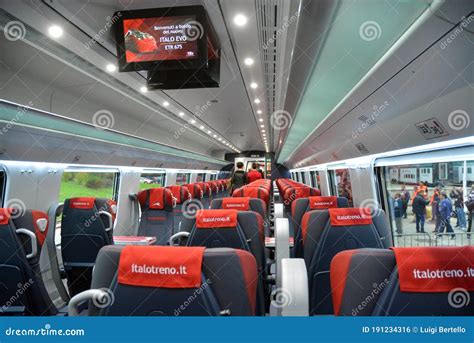 Interior Of An Italo Etr 675 Pendolino High Speed Train Of Nuovo