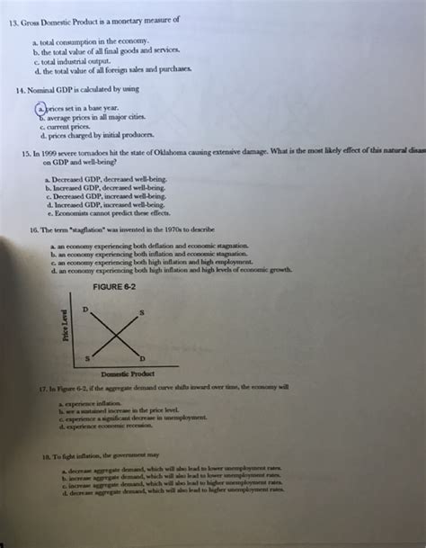 Solved Gross Domestic Product Is A Monetary Measure Of A
