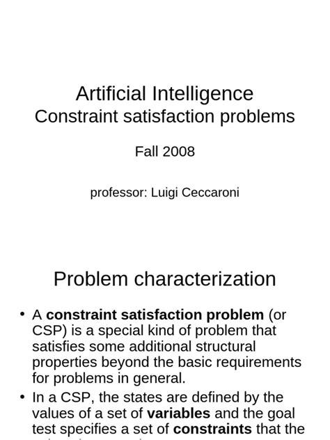 05 Constraint Satisfaction Problems Us Pdf Theoretical Computer