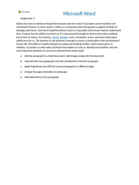 Word Assignment 2 Pdf