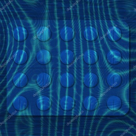 Pills In Soothing Blue Light Reminiscent Of The Slow Flow Of Water