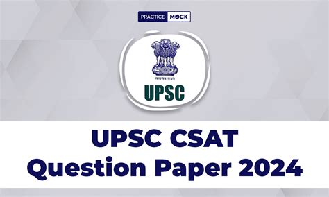 Upsc Csat Question Paper 2024 Download Free Pdf