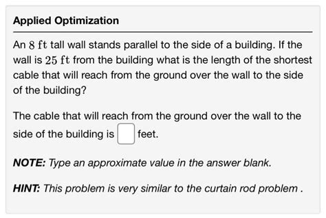 Solved An Ft Tall Wall Stands Parallel To The Side Of A Chegg