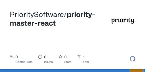 GitHub PrioritySoftware Priority Master React