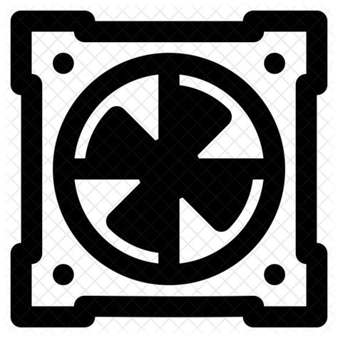 Computer Fan Icon Download In Glyph Style