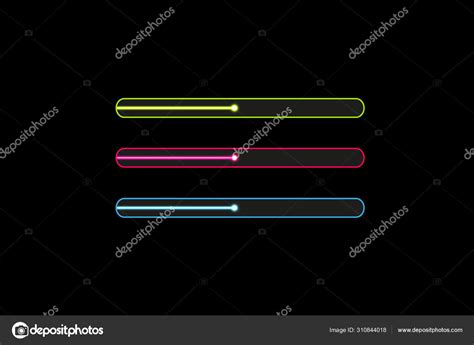 Fortschrittsbalken Mit Beleuchtung Konzepttechnik Vektorillustration