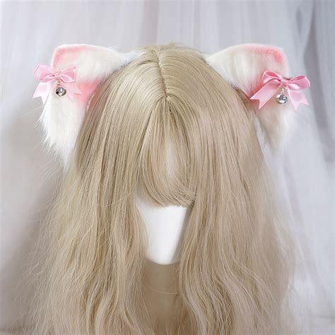Kitten Ears Cosplay Cosplay Cat Ear Cat Ears With Bow Etsy