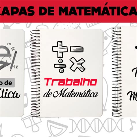 Capas de Trabalho de Matemática para Imprimir Muito Fácil