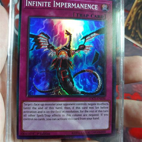 [yugioh Trap]thẻ Infinite Impermanence 10045474 Cạm Bẫy Hiệu ứng Holo