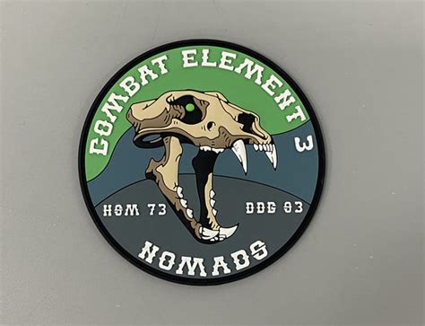 Official Hsm 73 3 Combat Element 3 Nomads Pvc Patch Custom Patches
