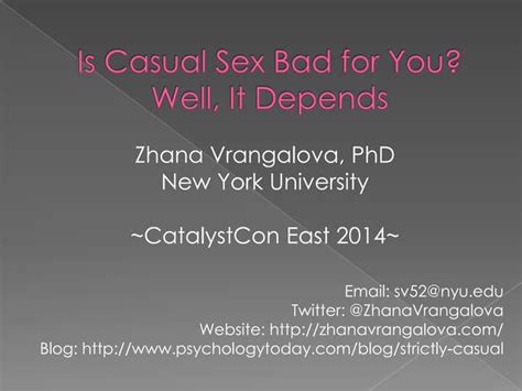 Is Casual Sex Bad For Your Mental Healthcatalystcon East 2014 Pptx Wellness Healthy Living
